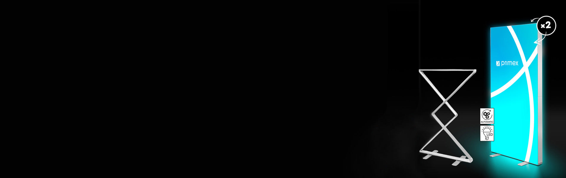 Faltbare LED-Messewand – Lightbox FOLD 2go - werkzeuglos & flexibel ...